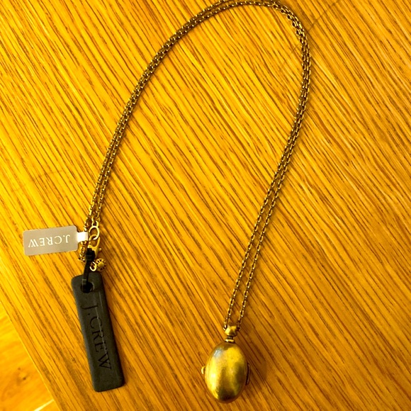J. Crew | Jewelry | J Crew Nwt Gold Tone Long Chain Locket | Poshmark